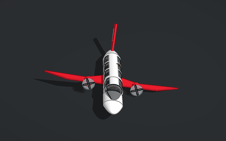 3D design Tinkercad Plane at Night - Tinkercad