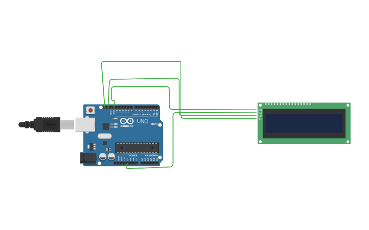 Circuit design LCD SCREEN - Tinkercad
