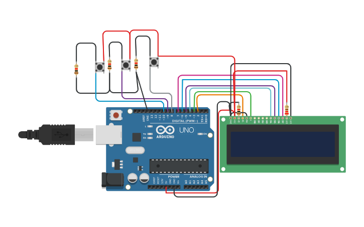 Circuit design Digital Clock - Tinkercad