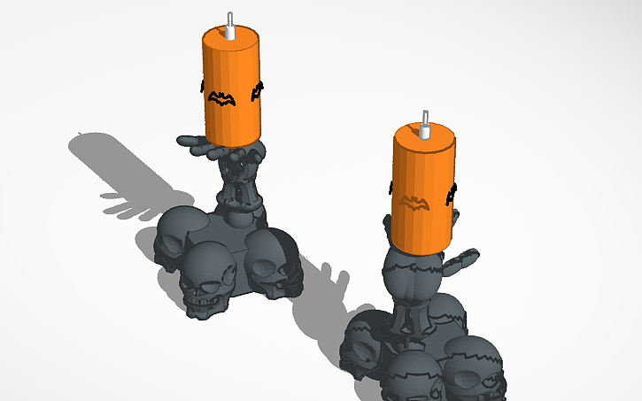 3D design Halloween candles #Tinktober - Tinkercad