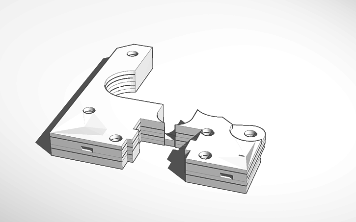 3D design Solidoodle Extruder Parts combined - Tinkercad