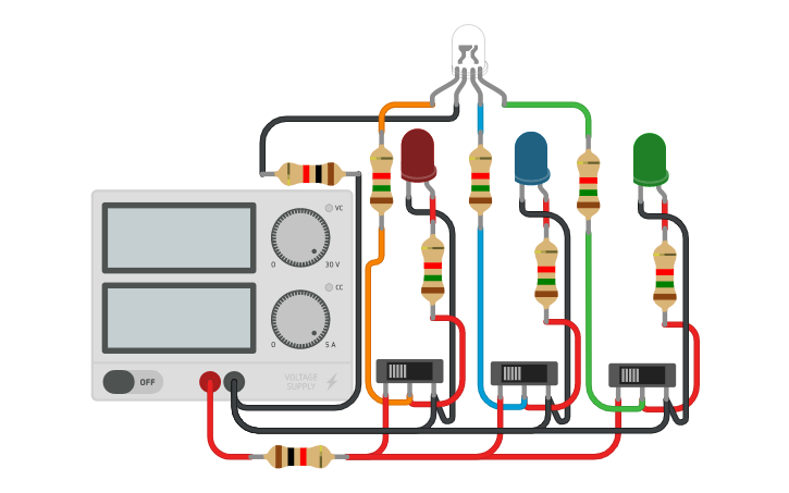 Circuit design jeu avec les résistances pour comprendre | Tinkercad