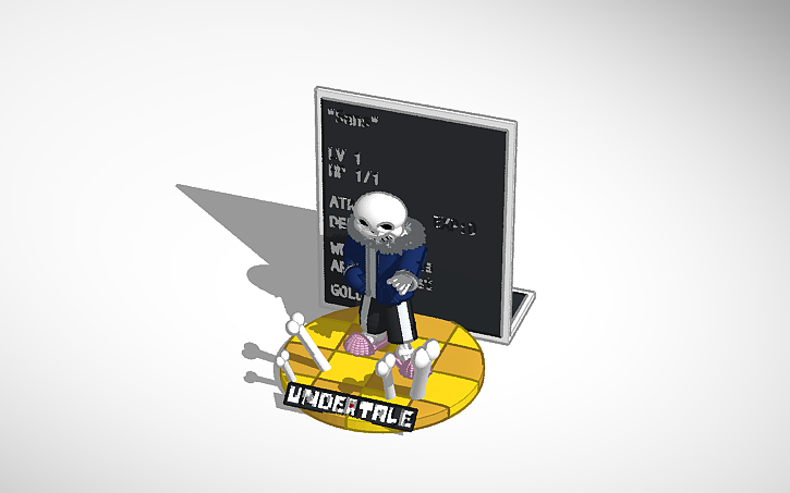 3D design Sans! Undertale - Tinkercad