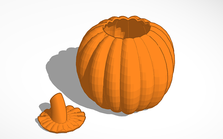 3D design Hollow pumpkin with top - Tinkercad