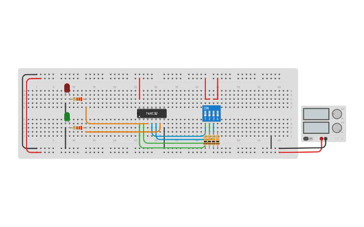 Circuit design Pull Down LED | Tinkercad
