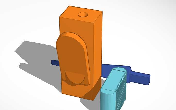 3D design Gravity clamp on wire picture hook - Tinkercad
