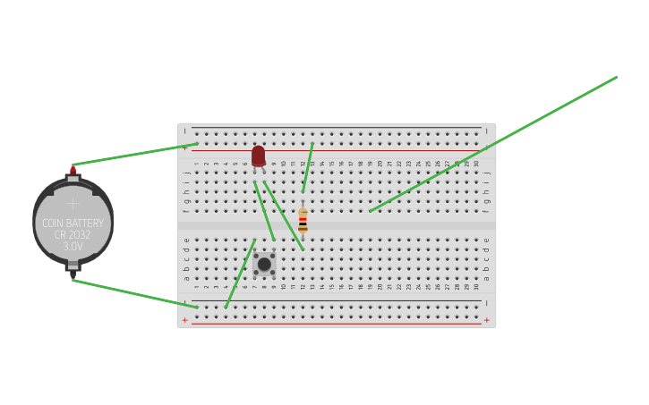 Circuit design Copy of Circuito para encender un LED | Tinkercad Circuit design Copy of Circuito para encender un LED | Tinkercad