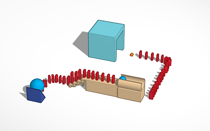 3D design Domino track - Tinkercad
