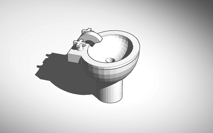 3D design dallhouse sink - Tinkercad