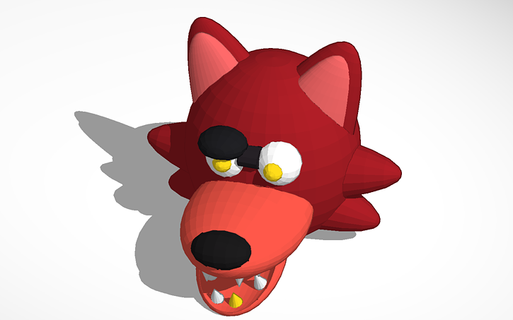 3D design Foxy Head - Tinkercad