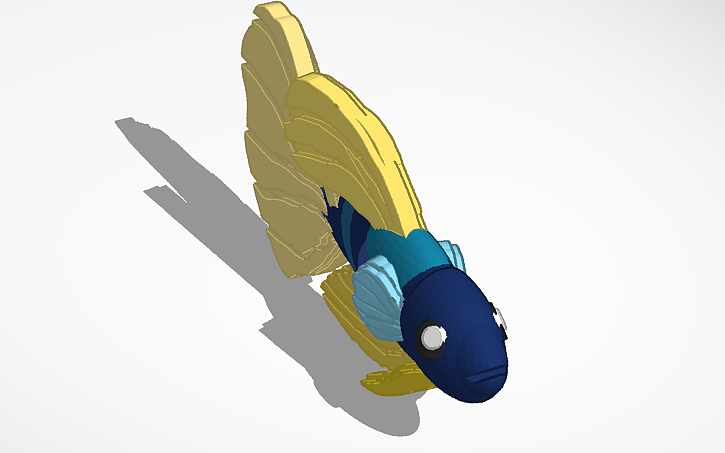 3D design Bumblebee Betta Fish - Tinkercad