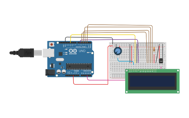 Circuit Design Digital Thermometer Using Arduino Tinkercad 7677