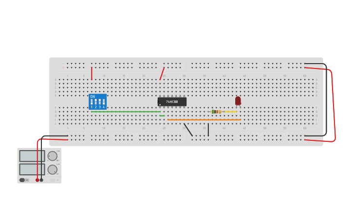 Circuit design NOT GATE | Tinkercad