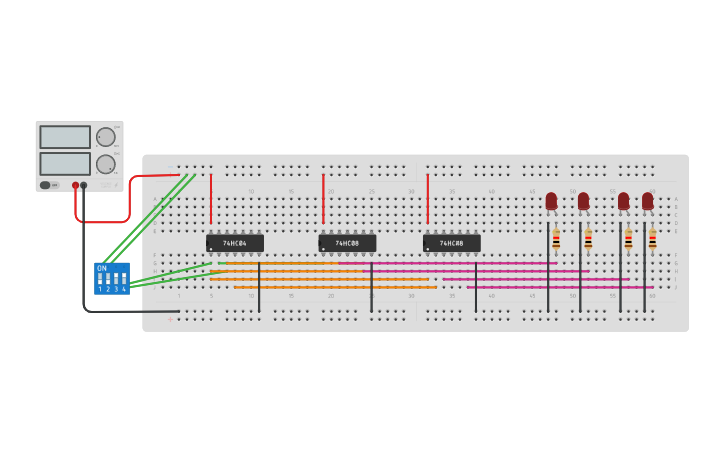 Circuit design Decoder - Tinkercad