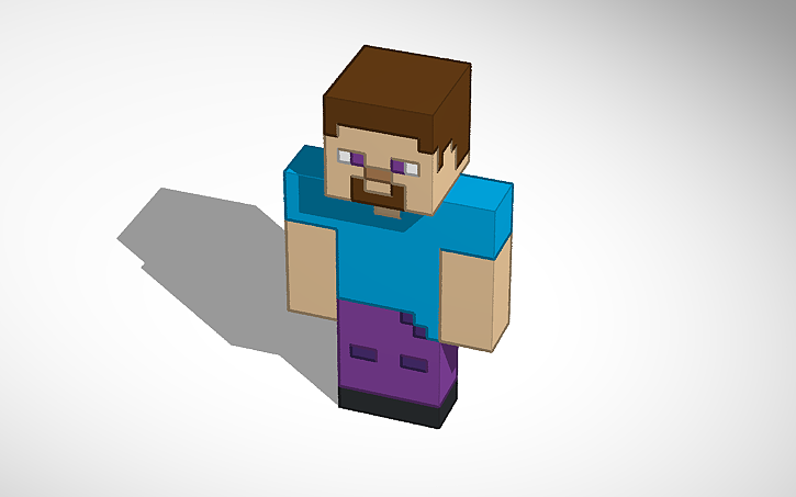 3D design Minecraft - Steve | Tinkercad