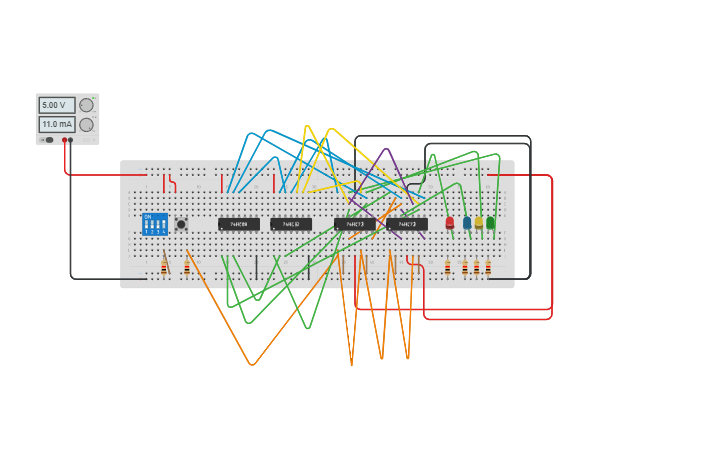 Circuit design TEST1 - Tinkercad