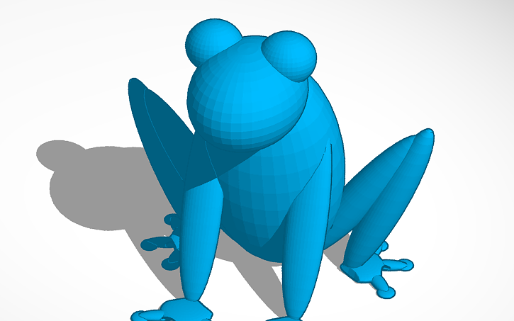 3D design frog - Tinkercad