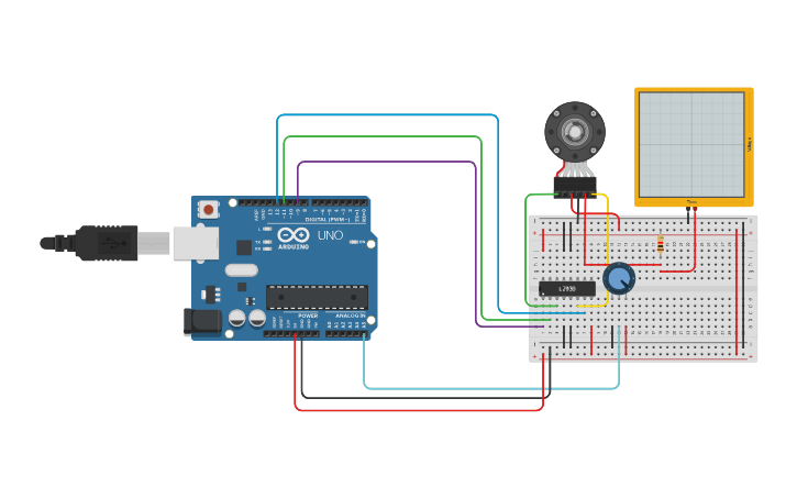 Circuit design Motore passo passo con Arduino - Tinkercad