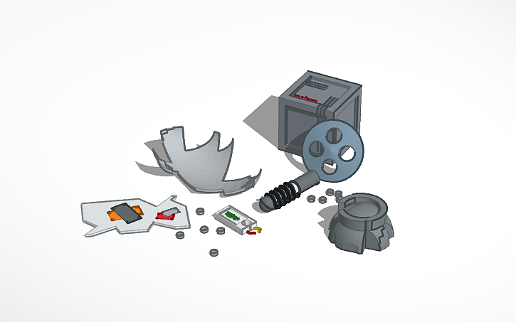 3D design metal scraps - Tinkercad