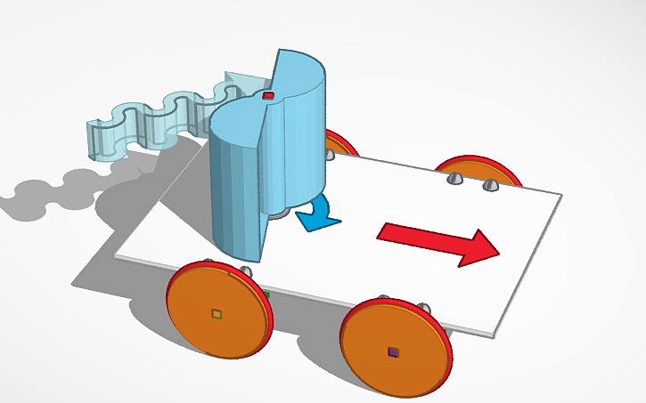 3D design Wind Powered Buggy - Tinkercad