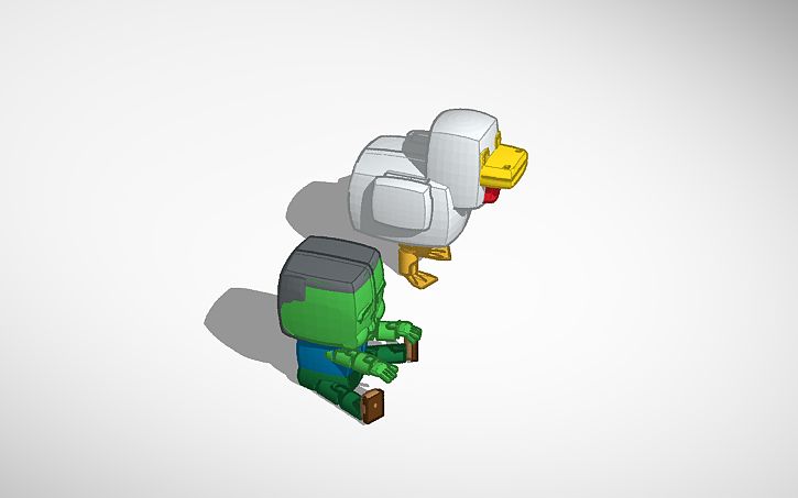 3D design Chicken Jockey (Minecraft Movie) - Tinkercad