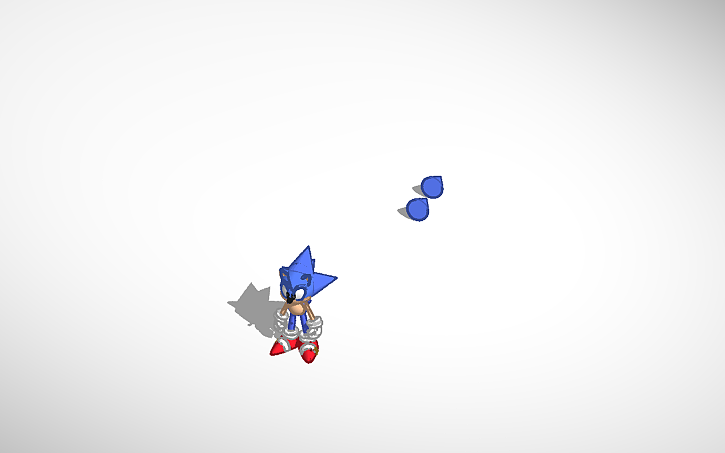 3D design sonic from sonic cd - Tinkercad