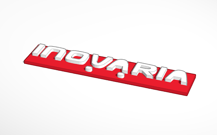 3D design INOVARIA logo | Tinkercad
