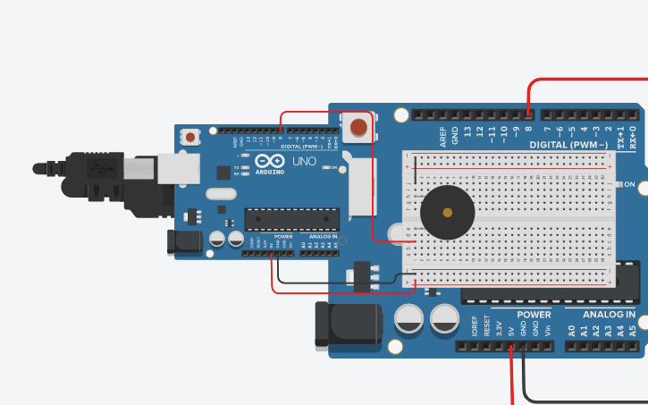 Circuit design proyecto sonido en arduino - Tinkercad