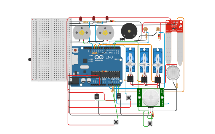 Circuit design Akıllı Ev v 5.0 - Tinkercad
