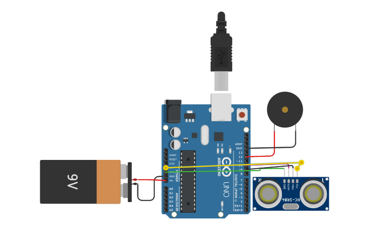 Circuit Design Social Distancing Device Tinkercad