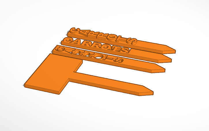 3D design Sample Garden Stakes - Tinkercad