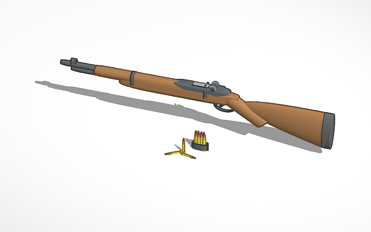 3D design M1 Garand - Tinkercad