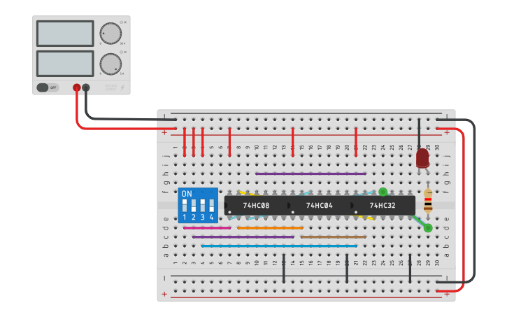 Circuit Design Using Basic Gates Tinkercad