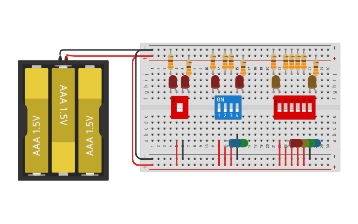 Circuit Design Dip Switches Tinkercad