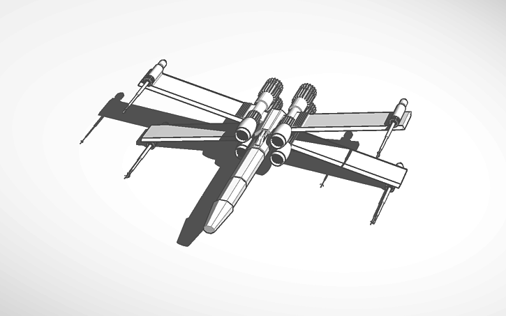 3D design X-Wing - Tinkercad