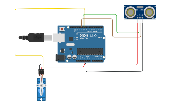 Circuit design Smart Dustbin Using Arduino and Ultrasonic Sensor ...