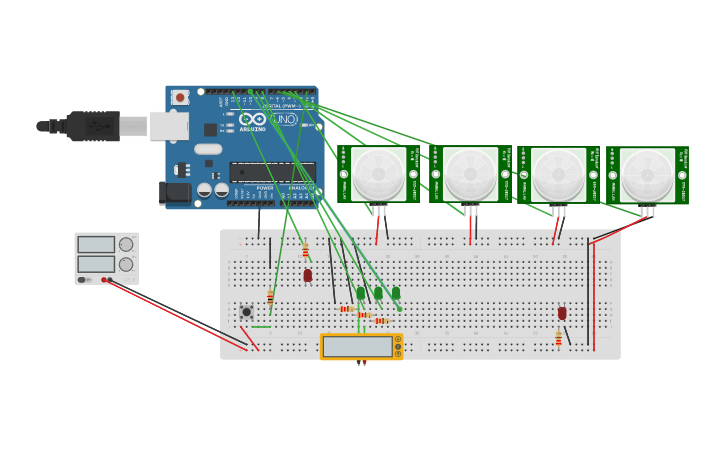 Circuit design Home lighting - Tinkercad