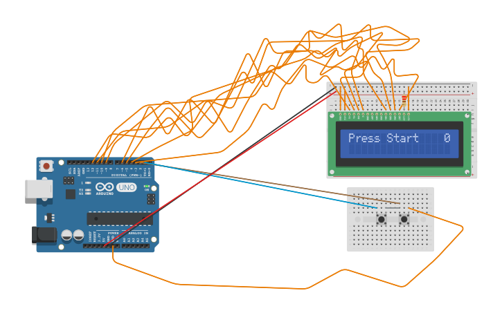 Circuit Design Arduino Lcd Game Tinkercad