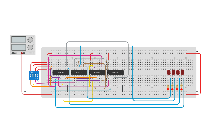 Circuit design BCD - Tinkercad