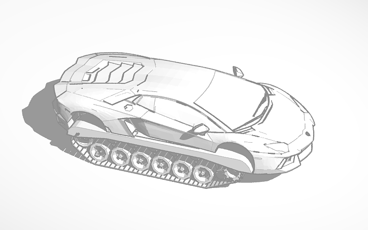 3D design lambo-tank - Tinkercad