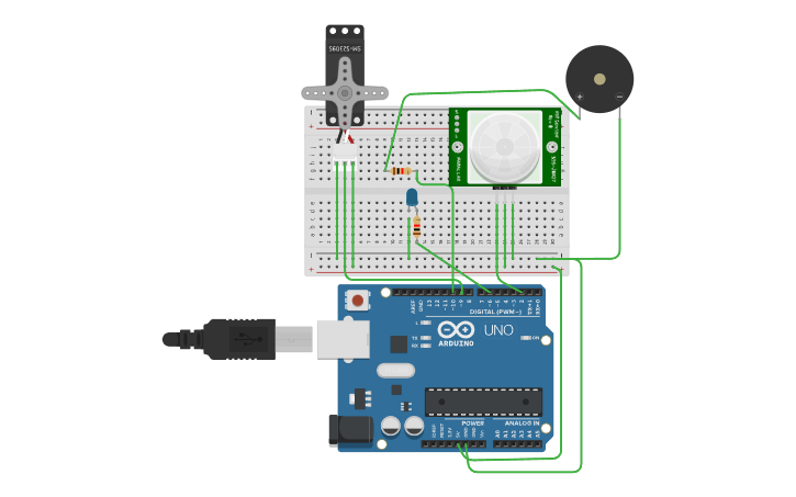 Circuit design Buzzer - Tinkercad
