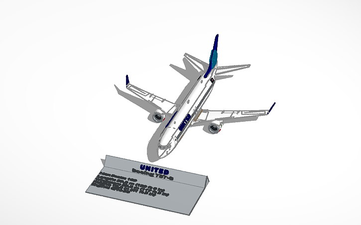3D design United Airlines Boeing 737-800 - Tinkercad