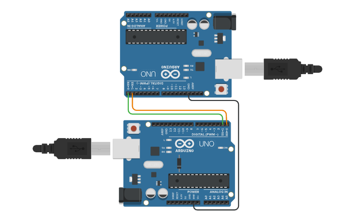 Circuit Design Comunicacion Serial Entre Dos Arduinos Tinkercad
