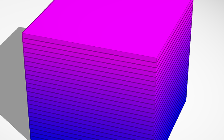 3D design blue - magenta gradient - Tinkercad