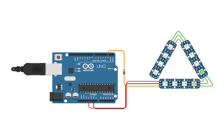 Circuit design neoPixel- intro - Tinkercad