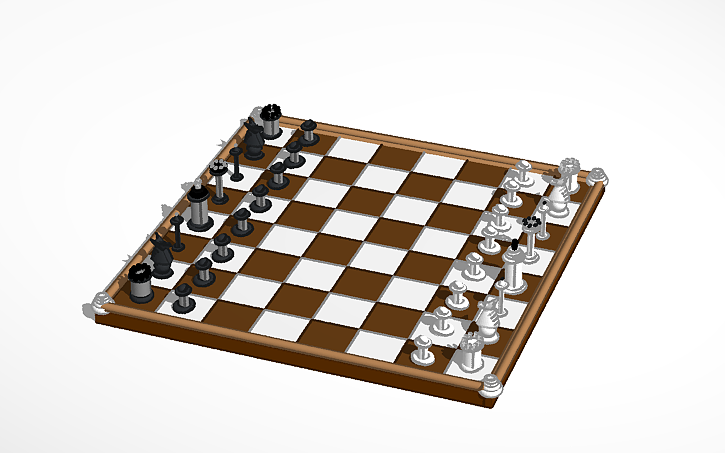 3d Design Custom Chess Set For Chess Contest Tinkercad
