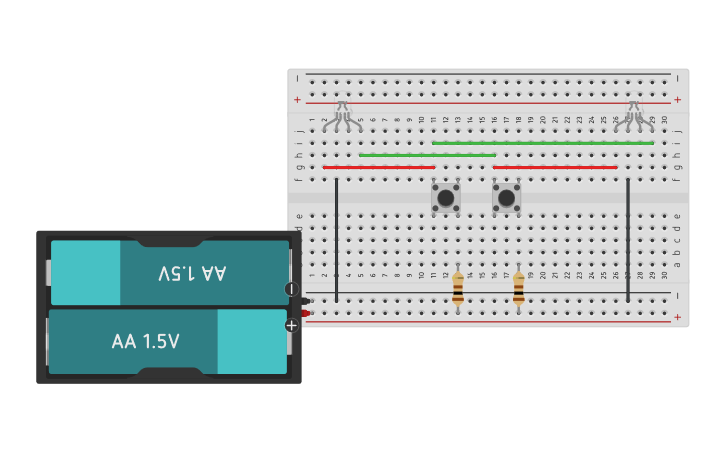 Circuit design RGB Light Two way traffic light - Tinkercad