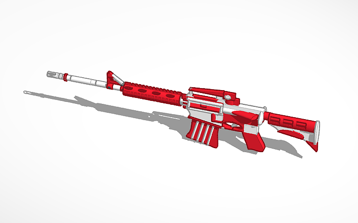 3D design M4A4 | Red DDPAT | Tinkercad