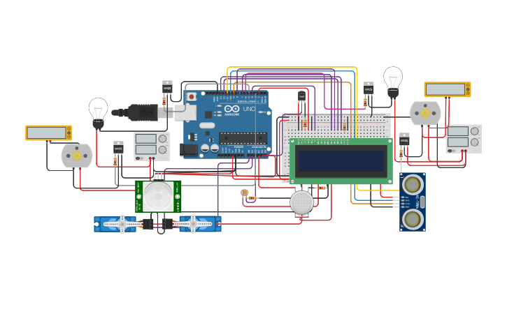 Circuit Design Office Room Management Tinkercad