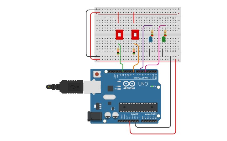 Circuit design Copy of Example 1 | Tinkercad